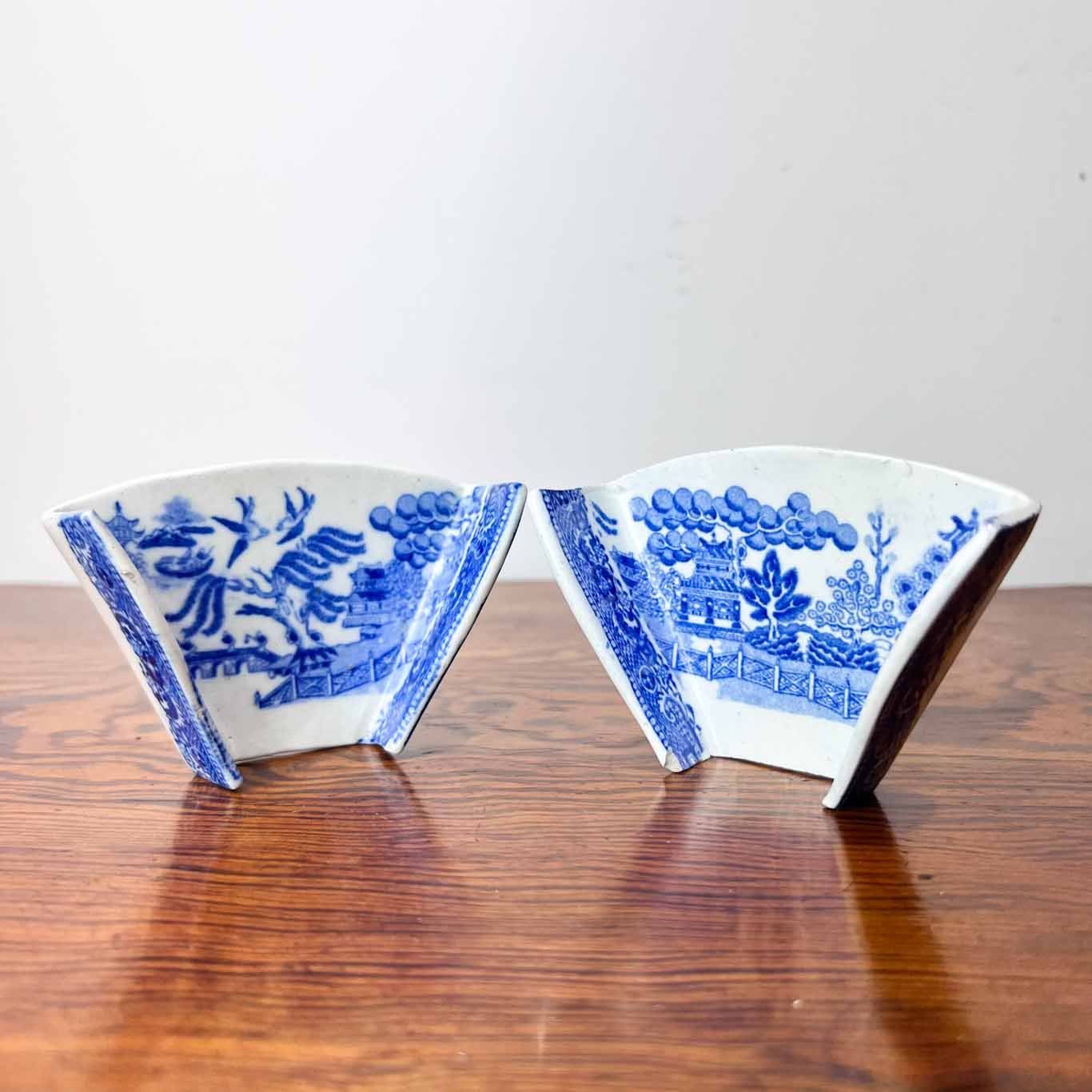 Pair of 18th Century Dutch Delftware Plates — Antique and Unique