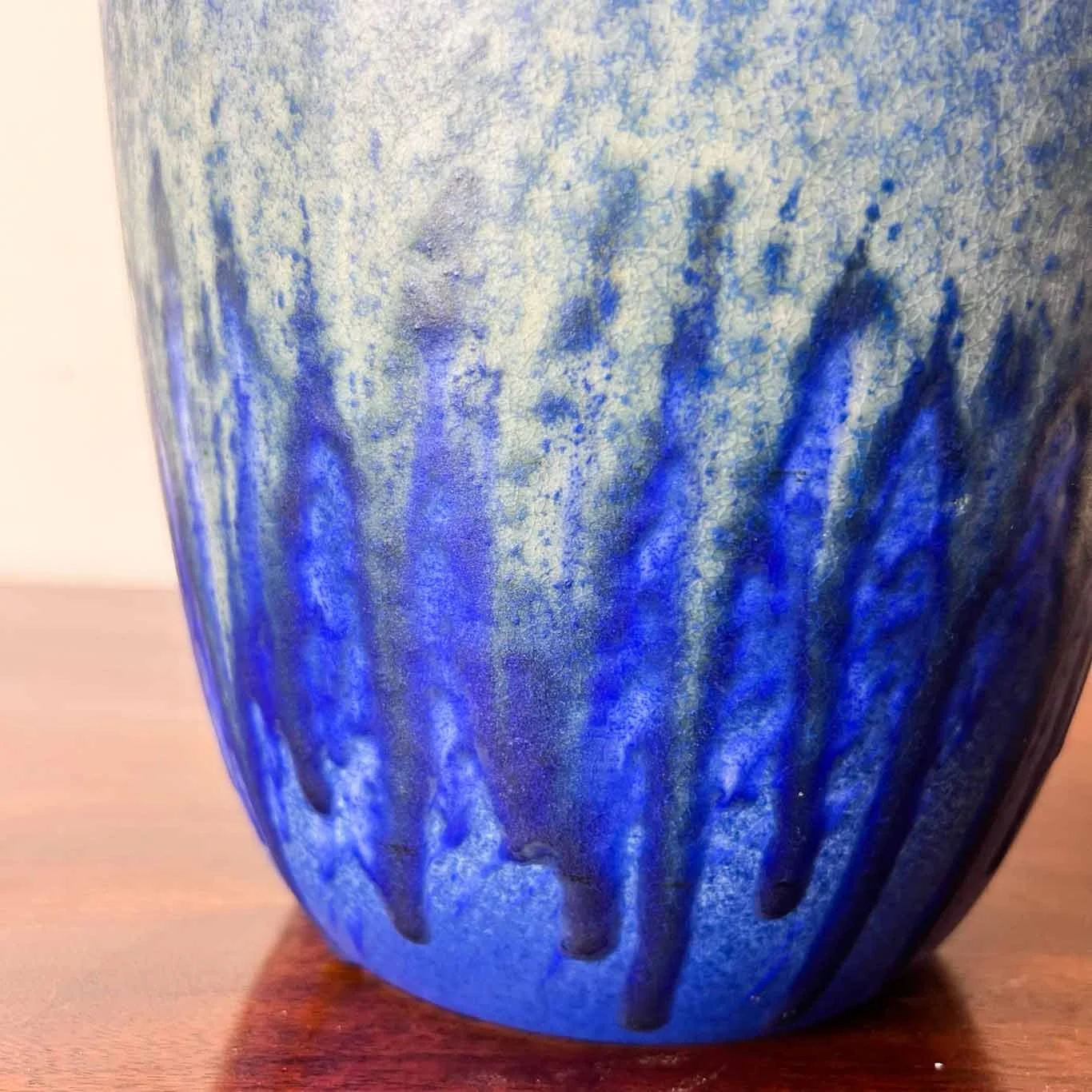 Barium Blue studio pottery bowl by Emily Myers — Antique and Unique