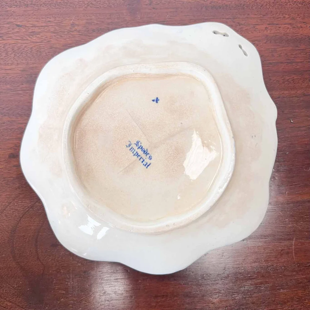 First Period Worcester Fence Pattern Saucer — Antique and Unique