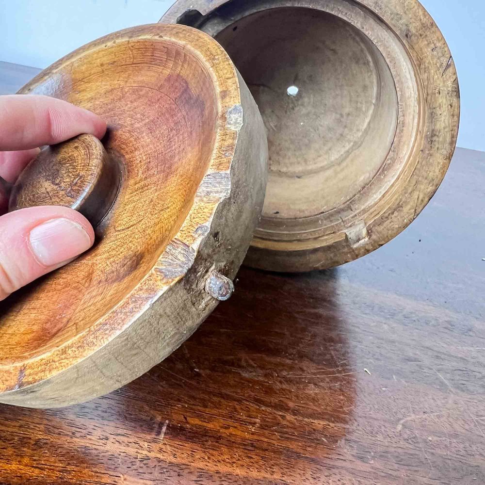 Antique Swedish Treen Pot — Antique and Unique