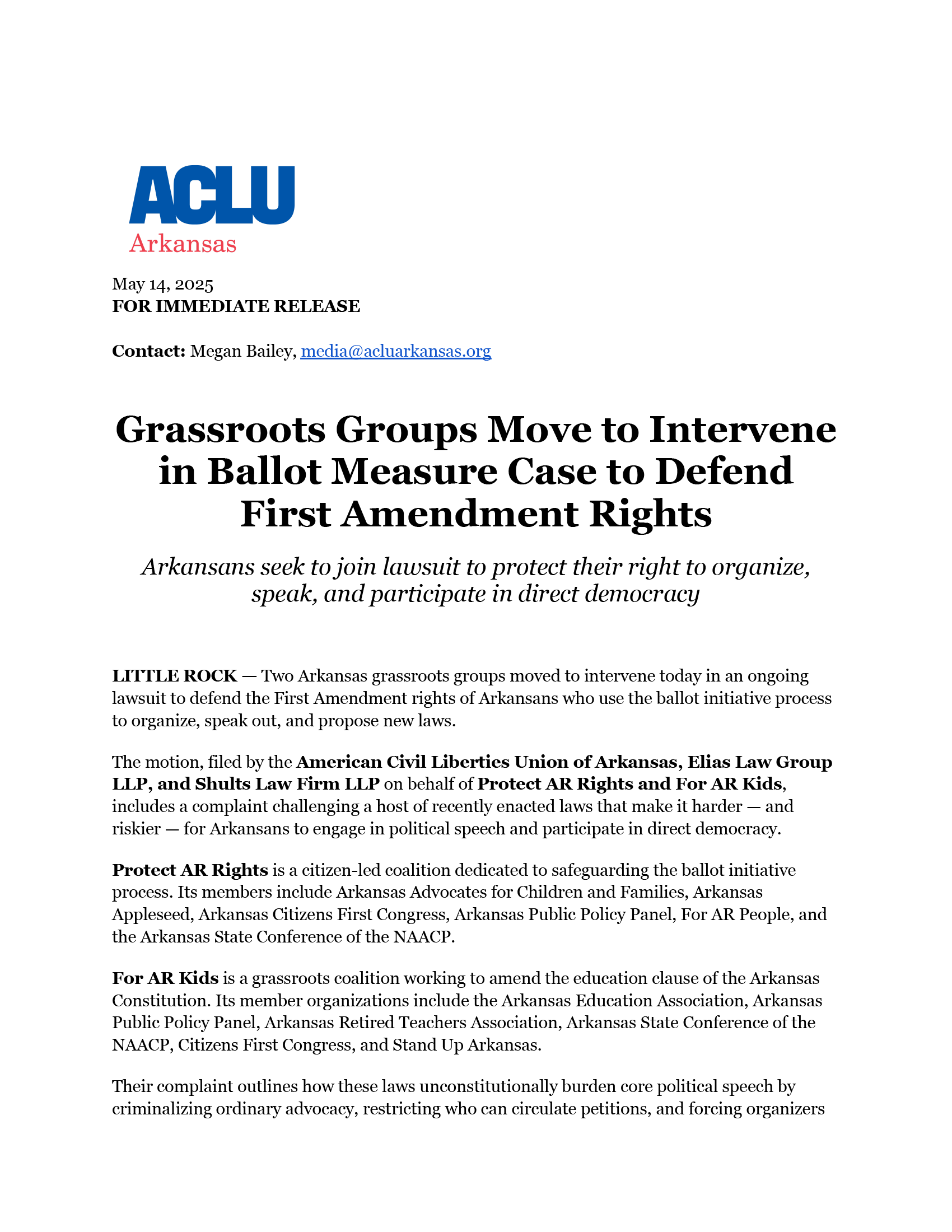 ACLU Lawsuit — protectarrights.org