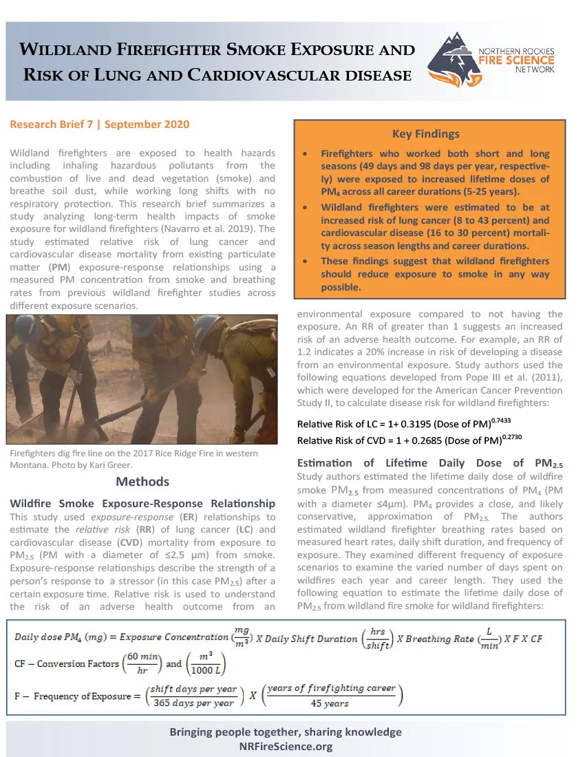 Smoke Exposure And Risk of Lung and Cardiovascular Disease for Wildland ...
