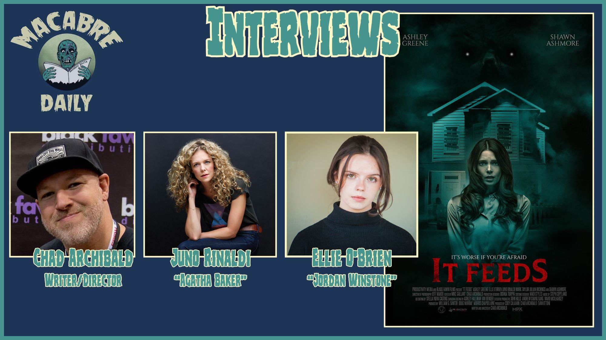 Chad Archibald, Ellie O'Brien, & Juno Rinaldi, Of "IT FEEDS" (2025) On Making The Film ...