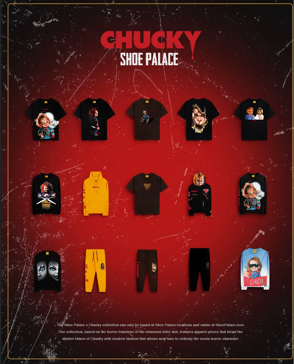 Chucky Joins Forces With Shoe Palace for 14-Item Clothing Collection ...