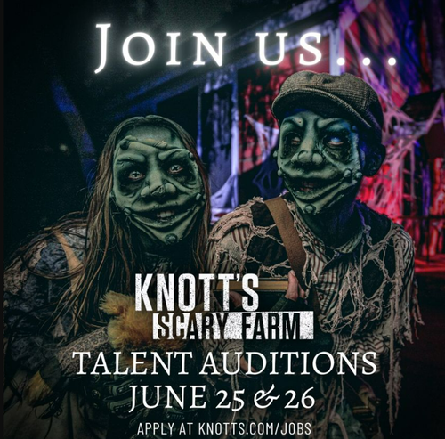 KNOTT'S SCARY FARM Holding Auditions For This Years Scare Actors ...