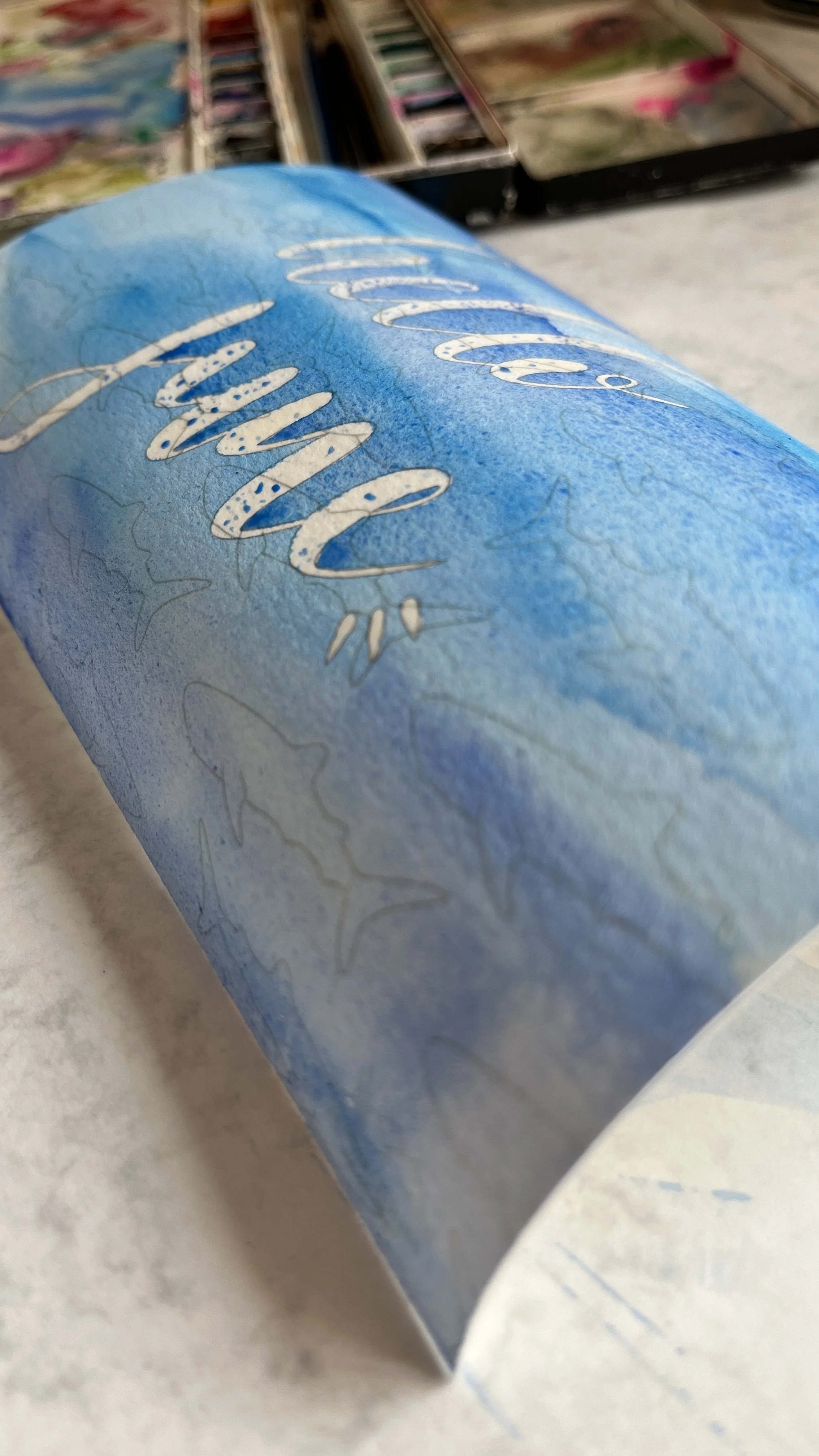June Whalesharks Paint Along — Alpine Tones Illustration