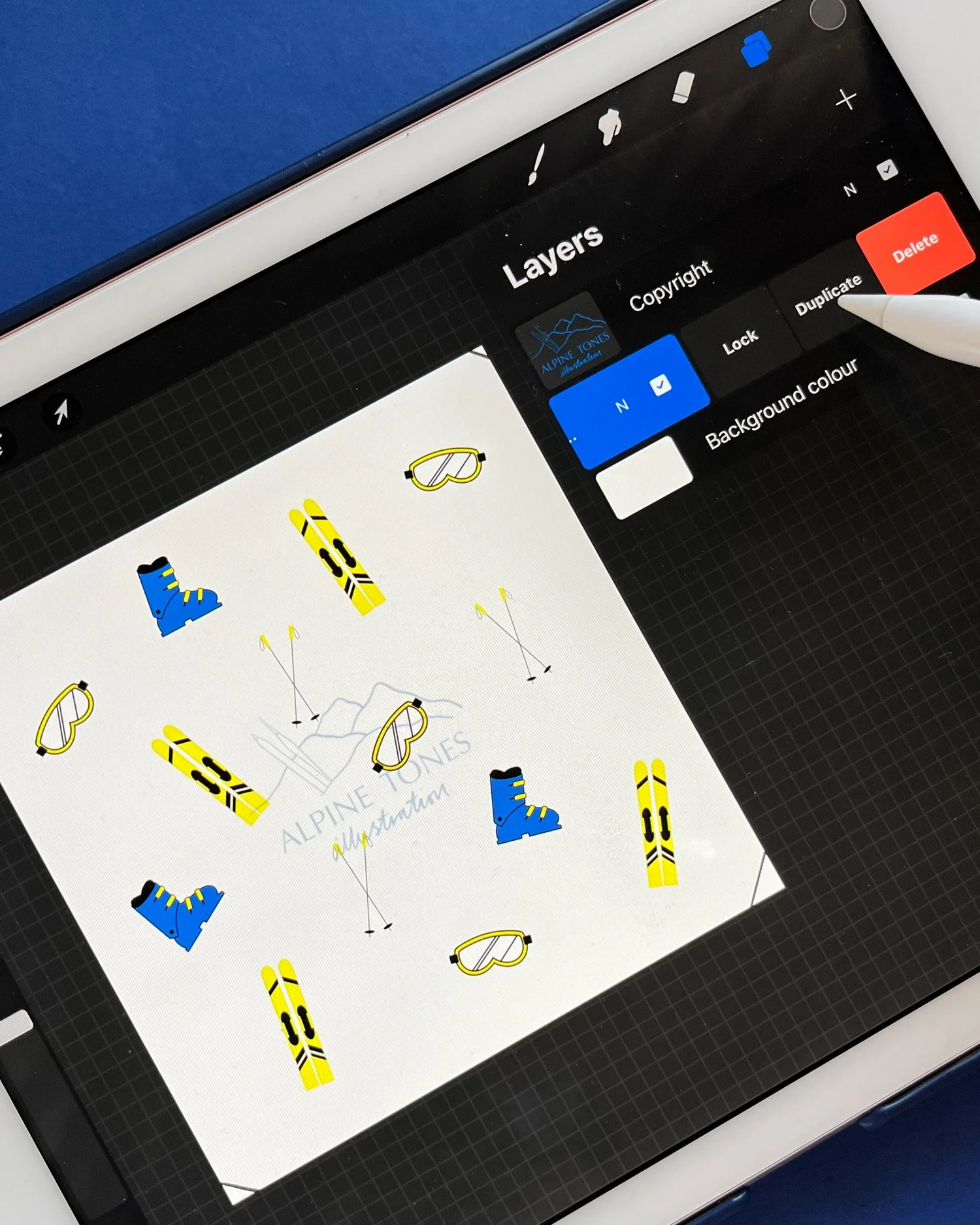 Learn how to create repeat patterns — Alpine Tones Illustration