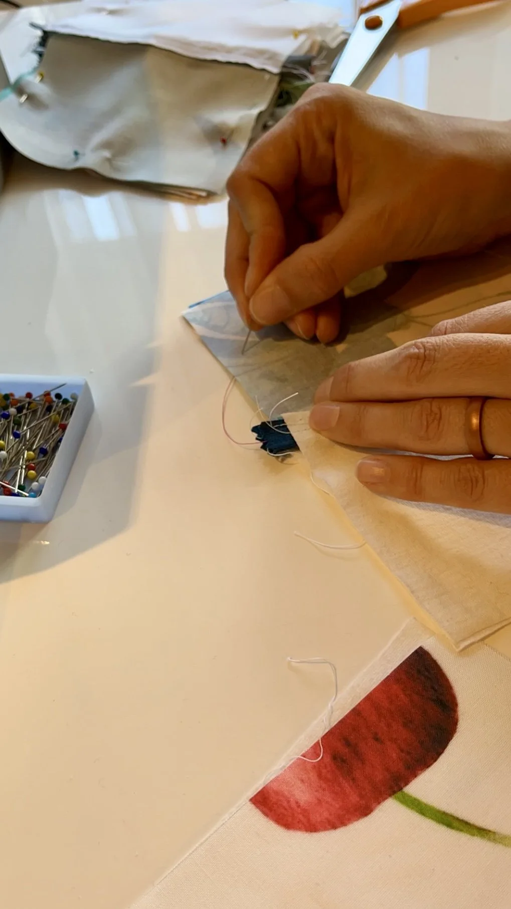 How to sew a fabric swatch purse — Alpine Tones Illustration