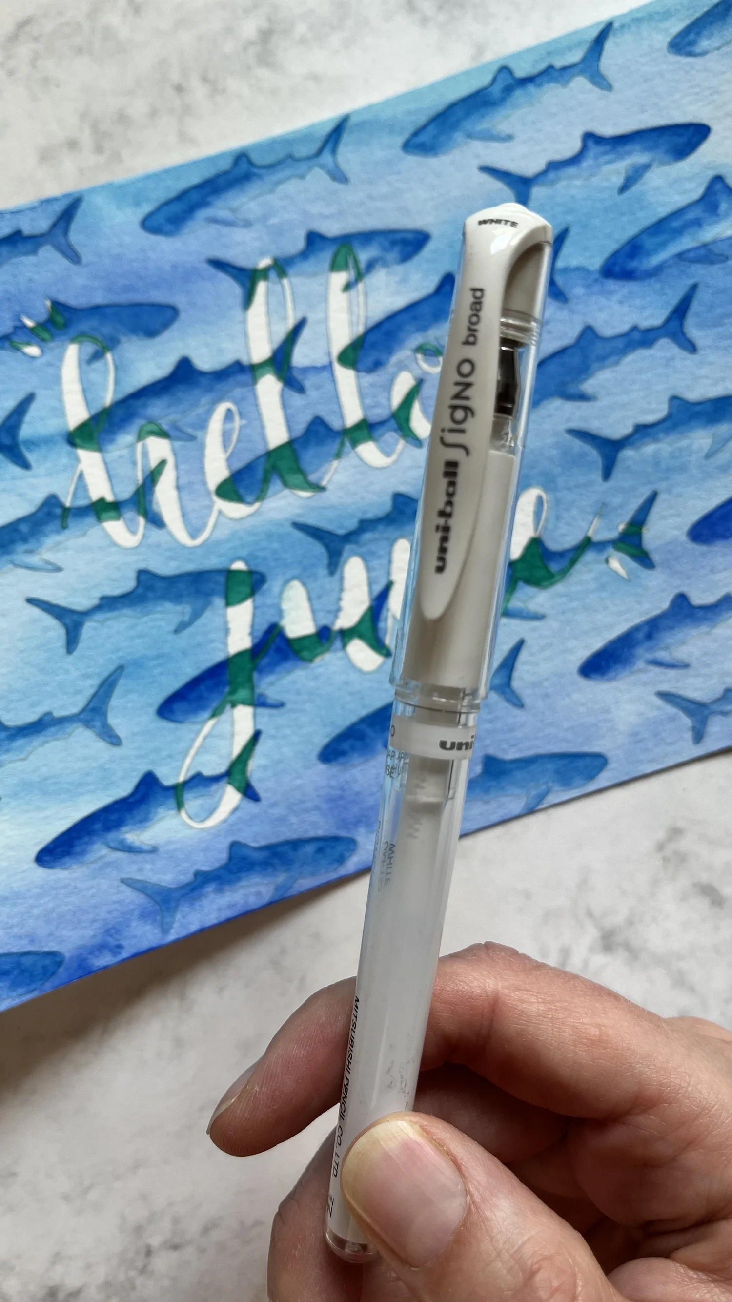 June Whalesharks Paint Along — Alpine Tones Illustration