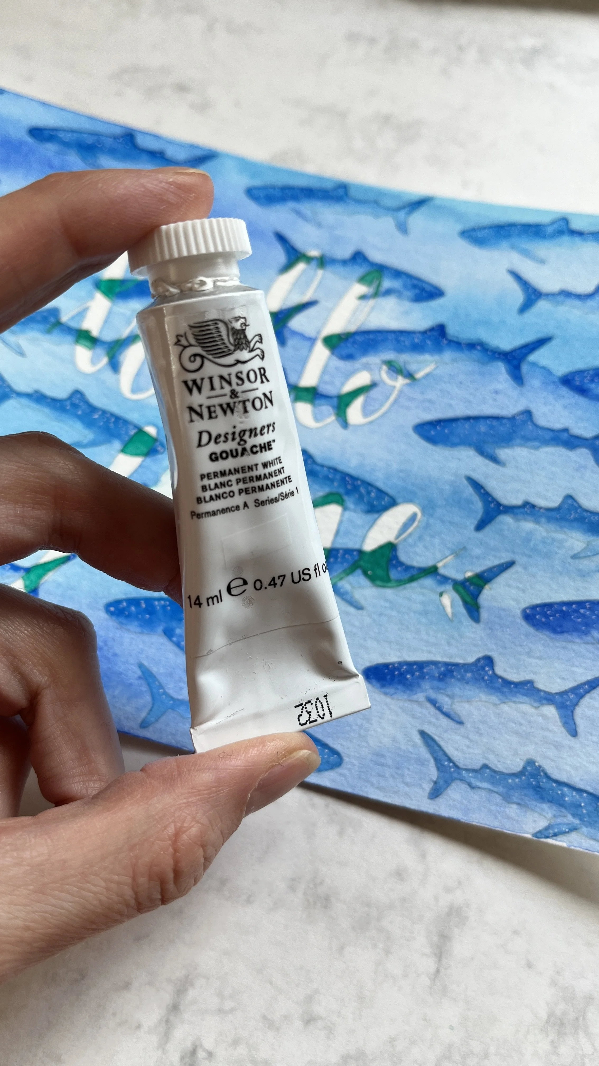 June Whalesharks Paint Along — Alpine Tones Illustration