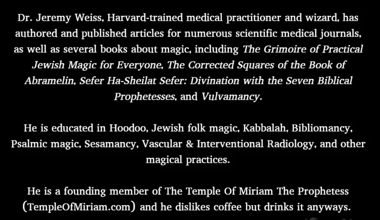 The Grimoire of Practical Jewish Magic for Everyone — Temple of Miriam