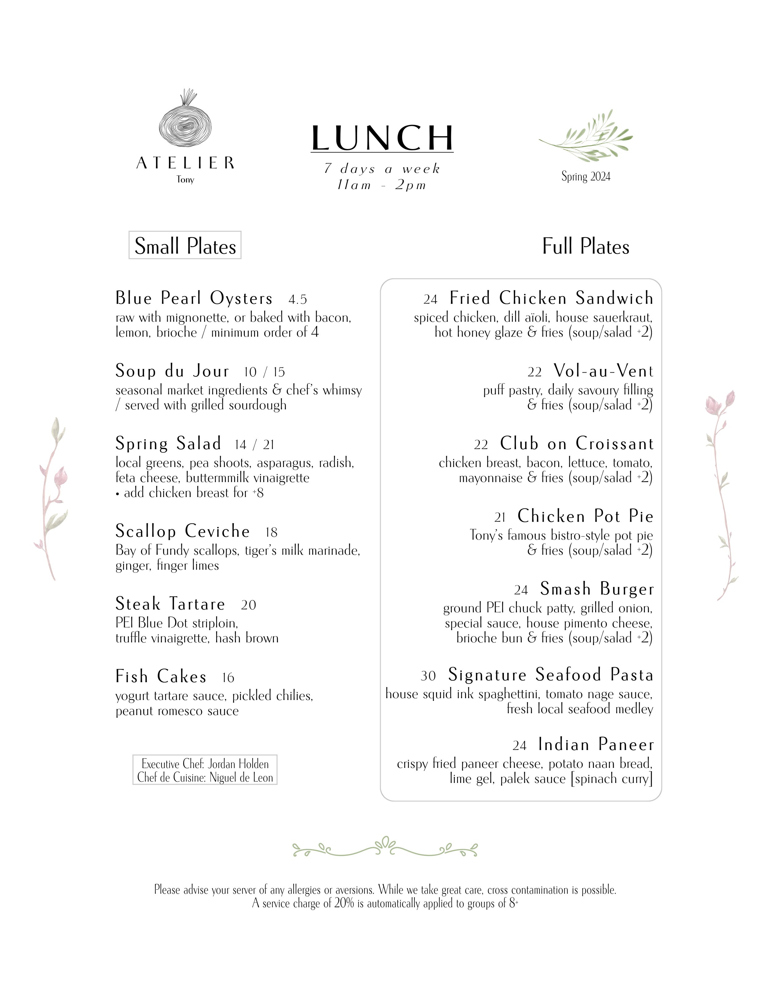 Lunch — Atelier Tony