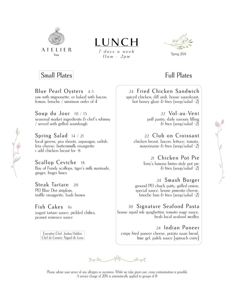 Lunch — Atelier Tony