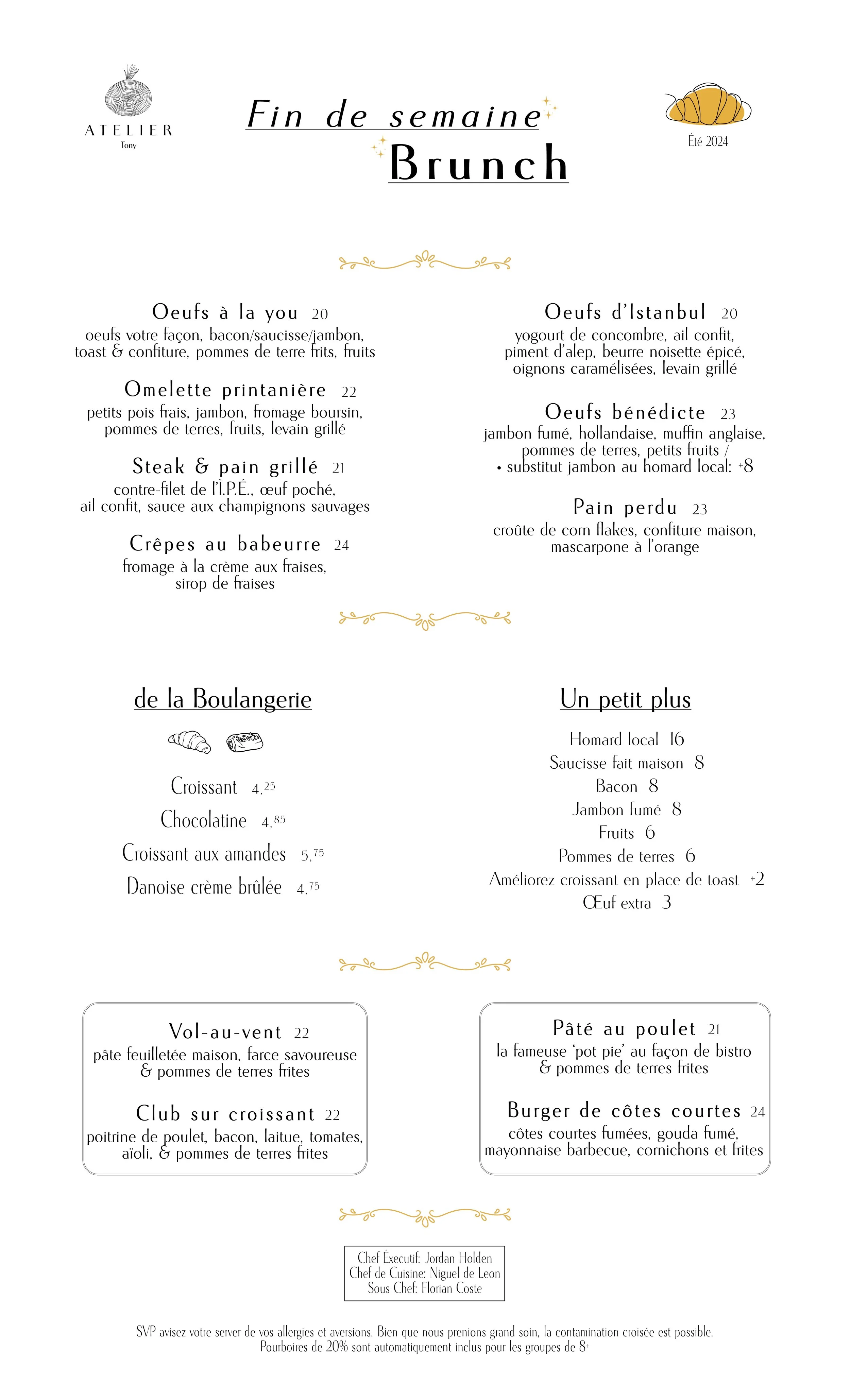 Brunch — Atelier Tony
