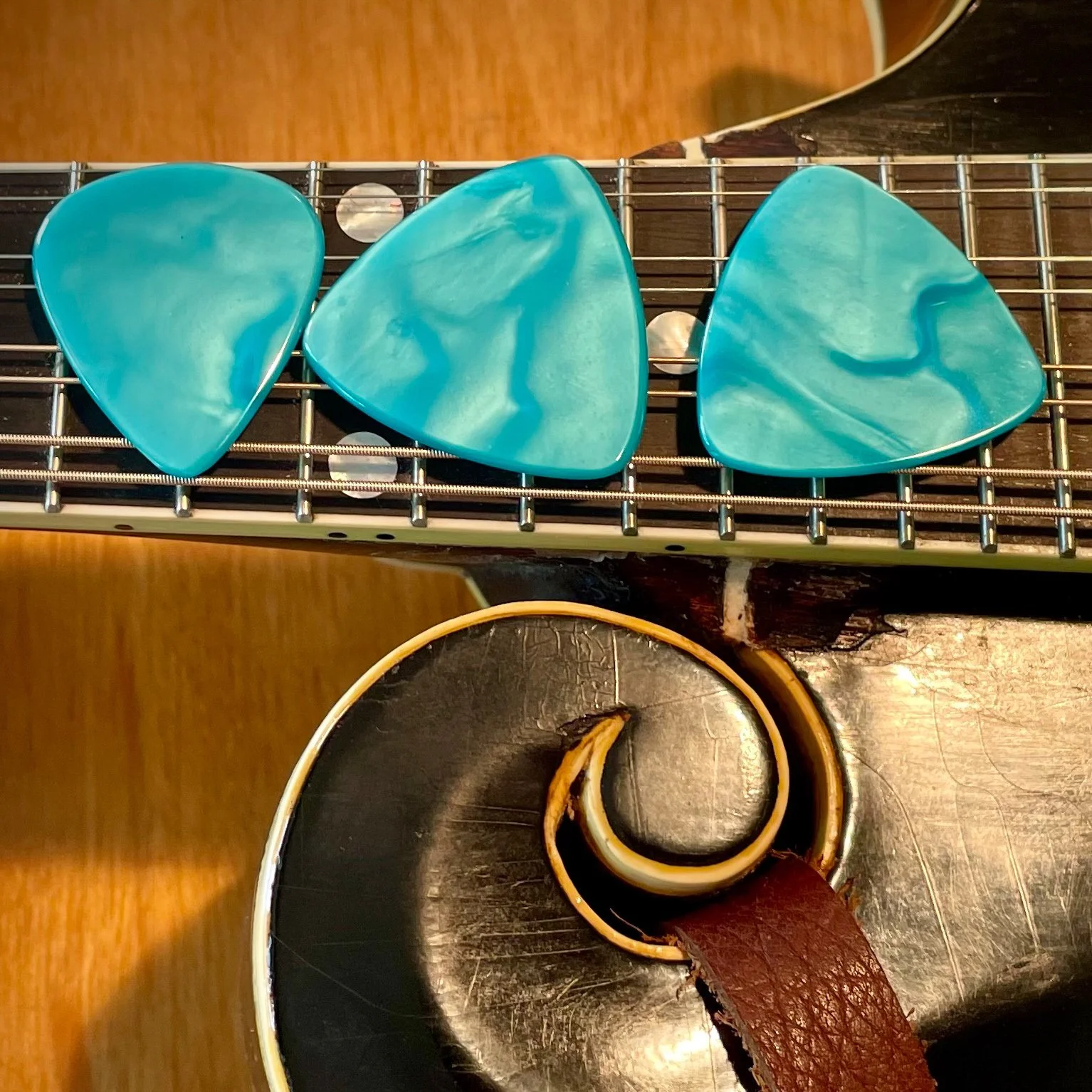 Apollo Picks | Custom Made. Casein and PEEK.