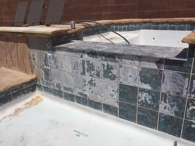 Calcium Removal Gallery - Pool Tile Cleaning Vegas