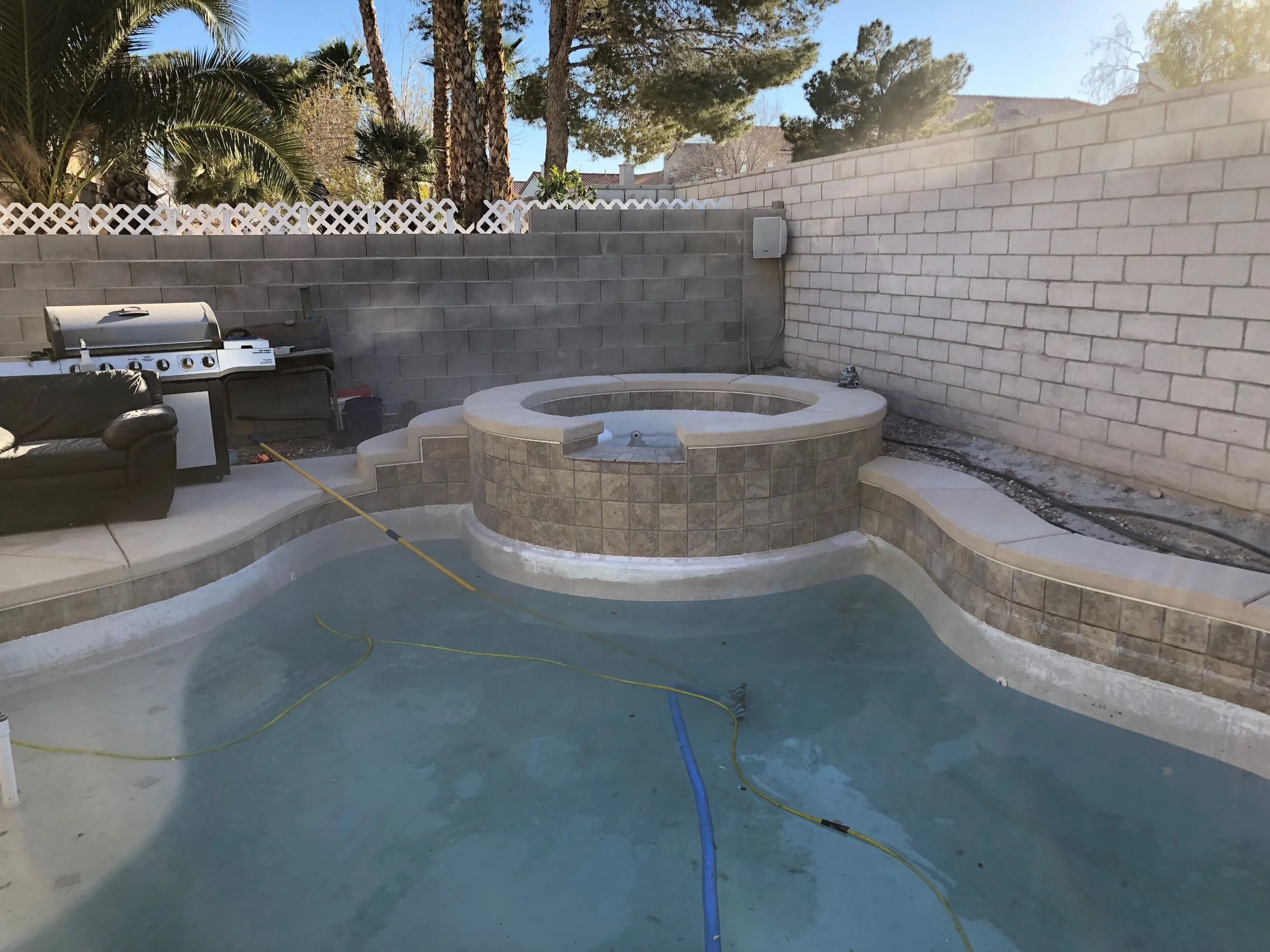 Calcium Removal Gallery - Pool Tile Cleaning Vegas