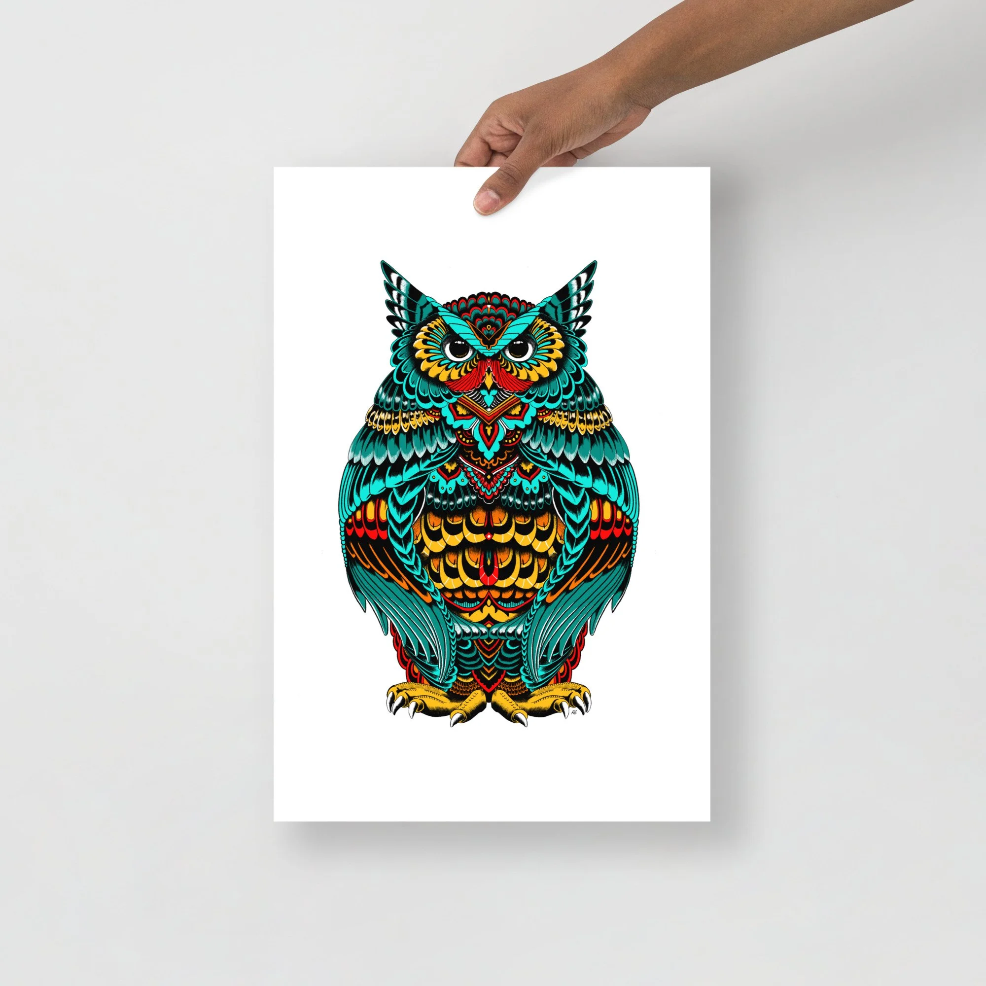 Colorful Owl Print