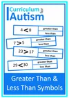 More or Less Comparing Groups of Numbers Cards Autism Special Education ...