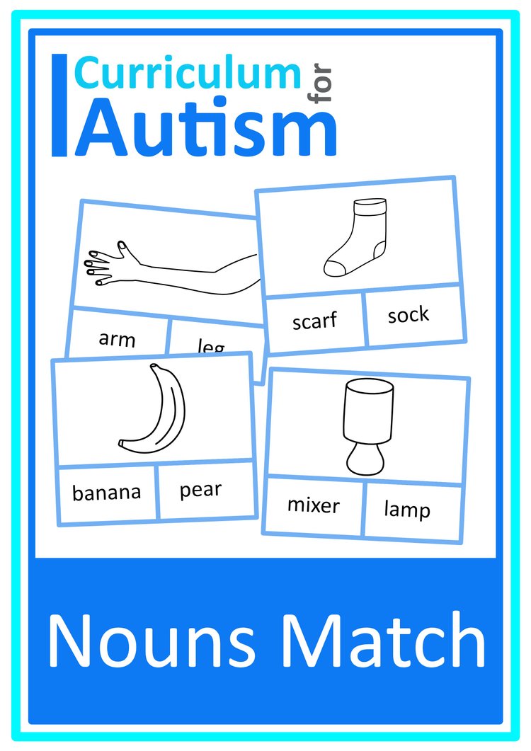 Picture Nouns Vocabulary Flash Cards Autism Special Education Speech ...
