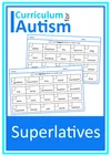 Comparative & Superlative Adjectives Sentences Cards Autism Special ...