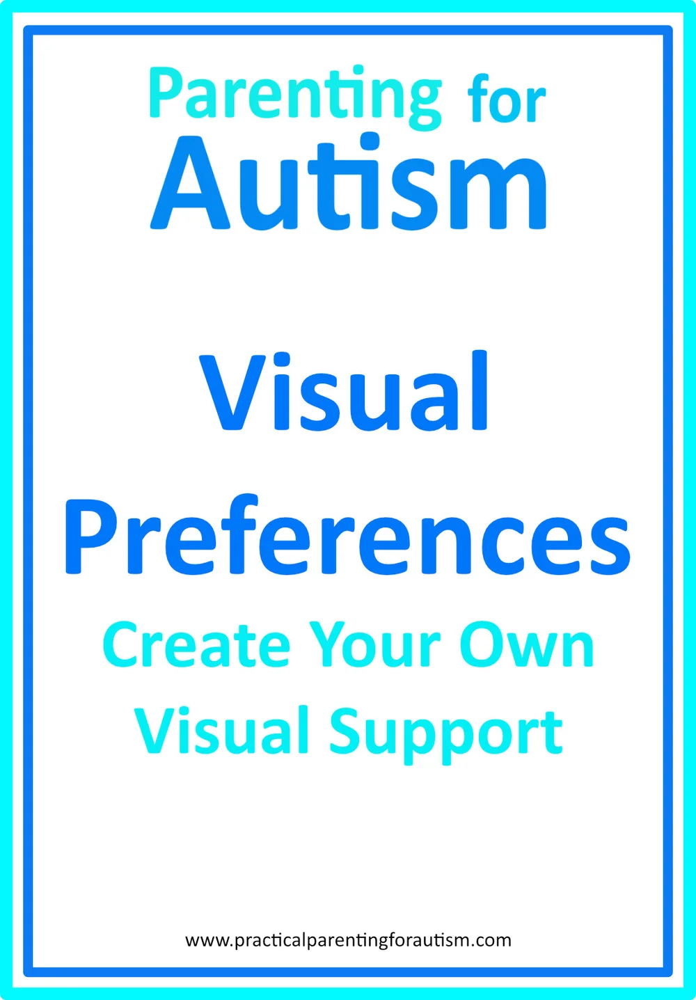 Autism Printable Resources for parents & family carers of autistic ...