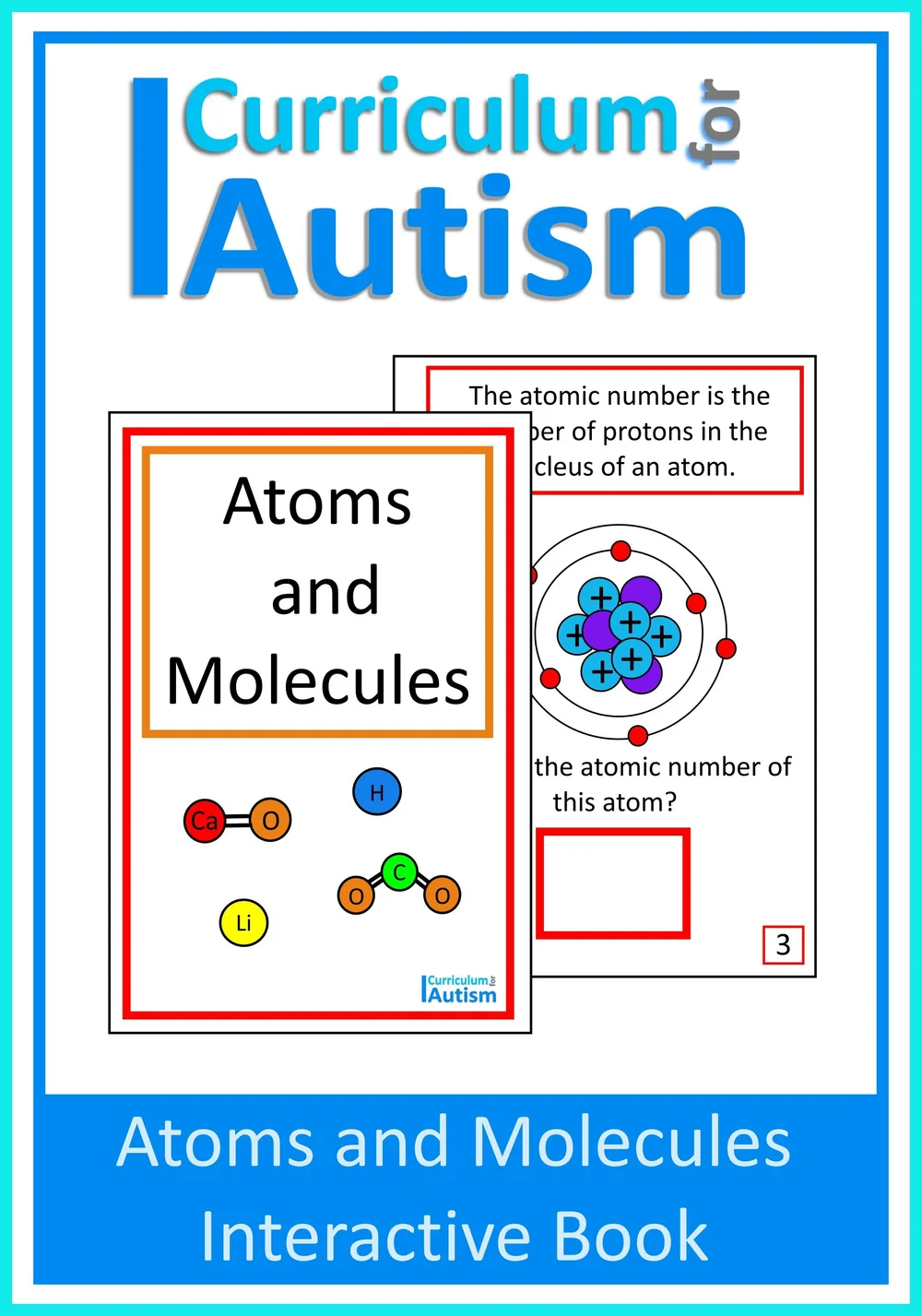 Atoms & Molecules Comprehension Worksheets Autism Special Education ...