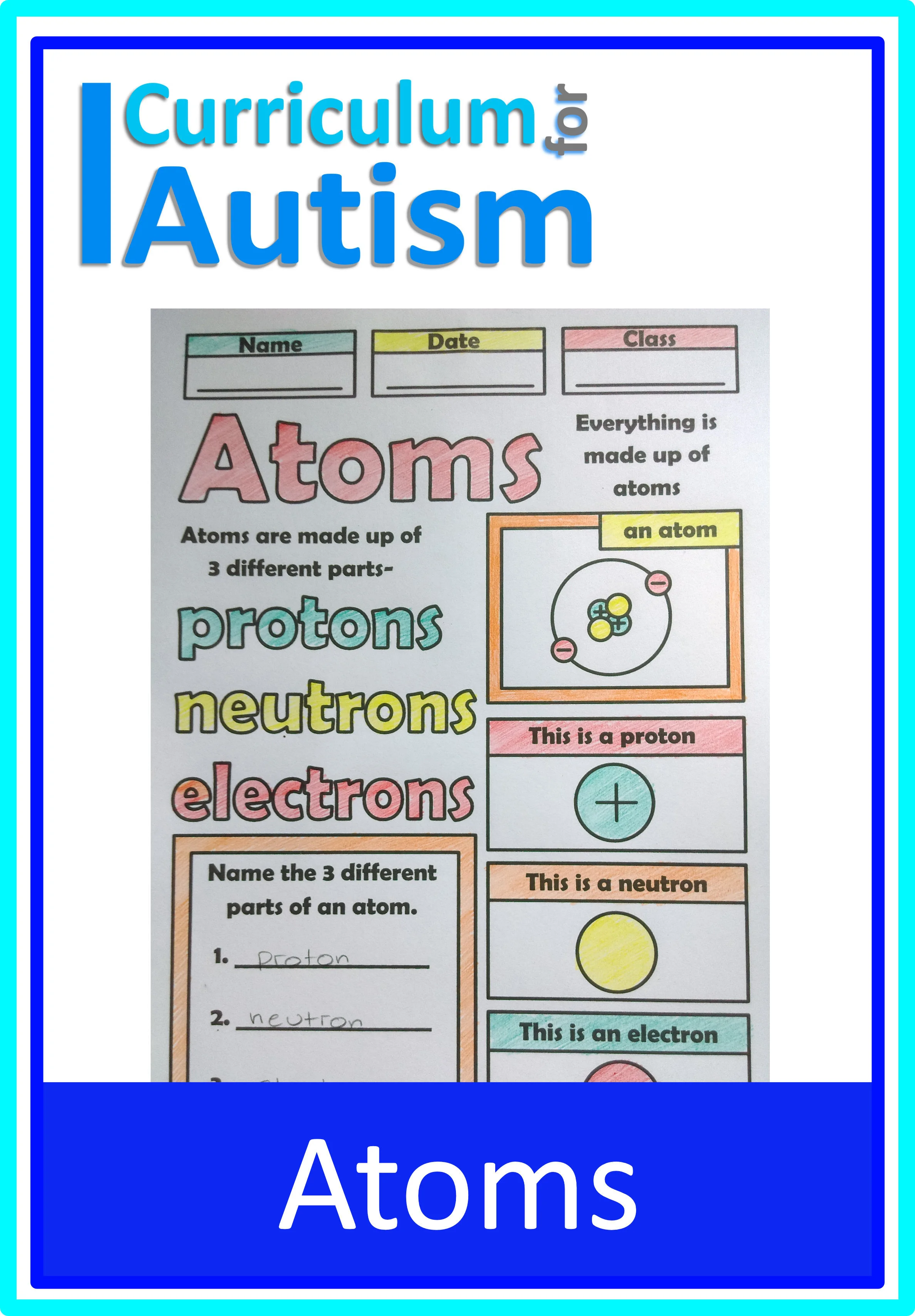 Autism Science lesson activities & tasks for special education ...