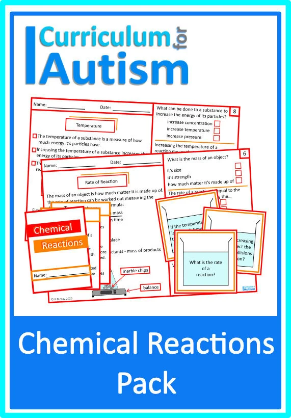 Atoms & Molecules Comprehension Worksheets Autism Special Education ...