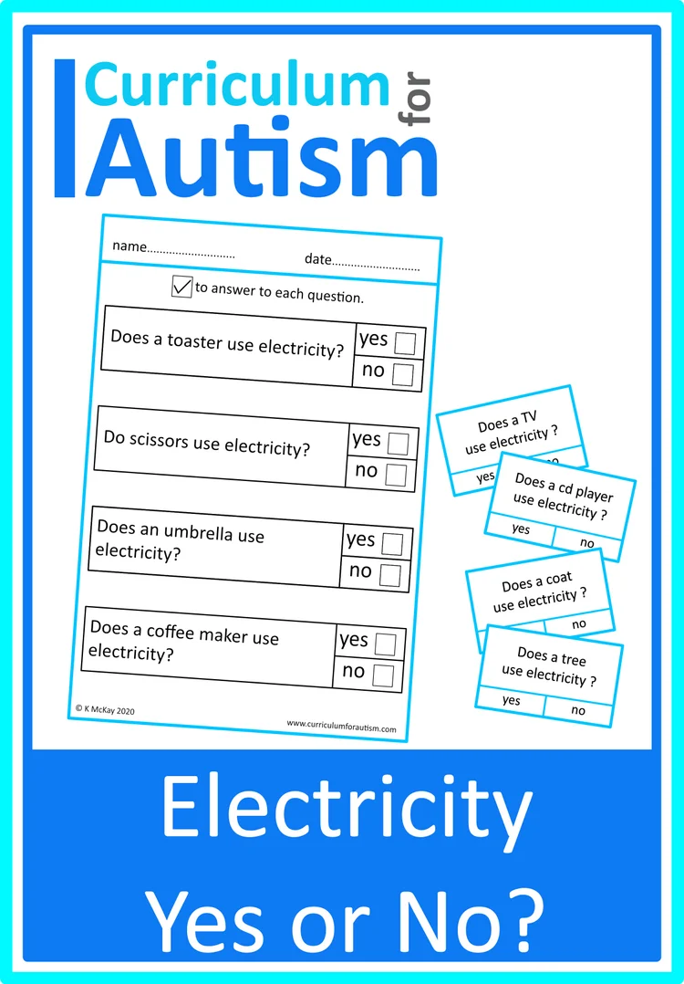 Autism Science Lesson Printable Resources for special education ...