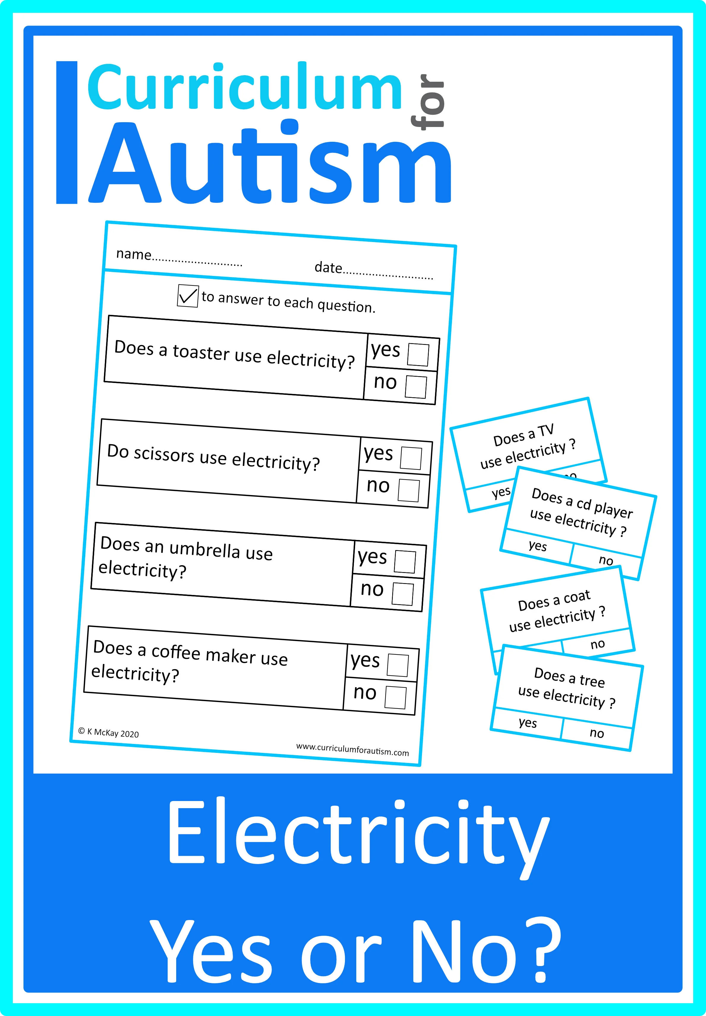 Autism Science Lesson Printable Resources for special education ...