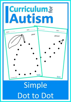 Large Print Simple Dot to Dot Worksheets Autism Special Education ...