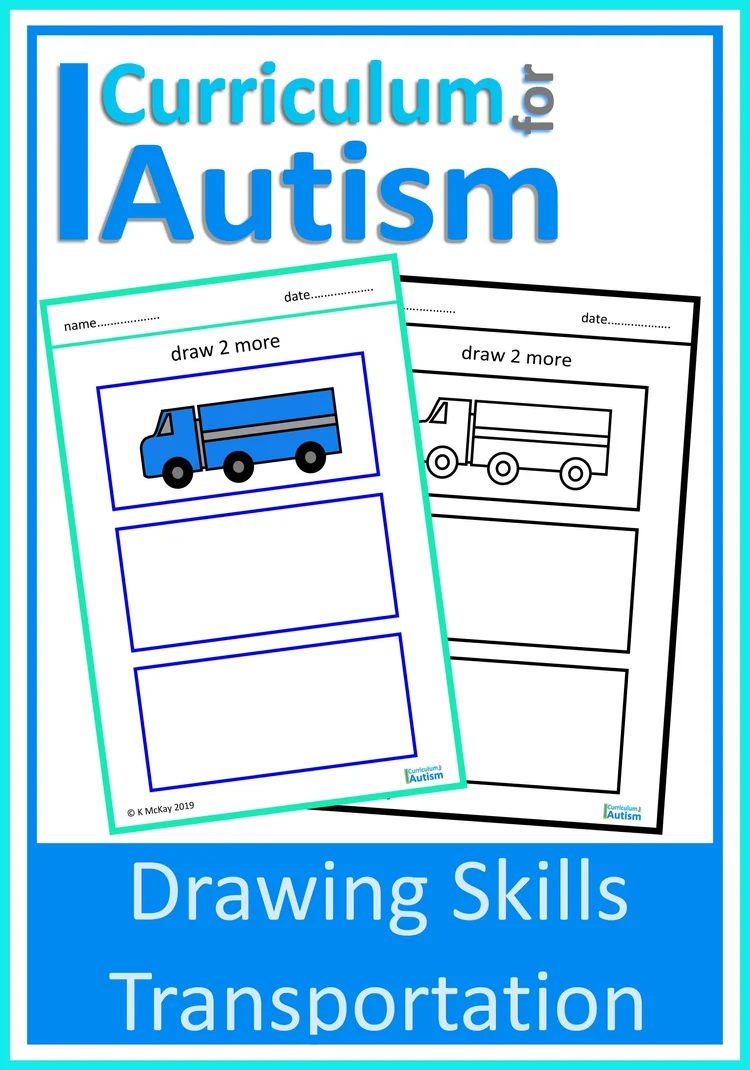 Reading & Following Directions Drawing Worksheets Autism Special Ed ...