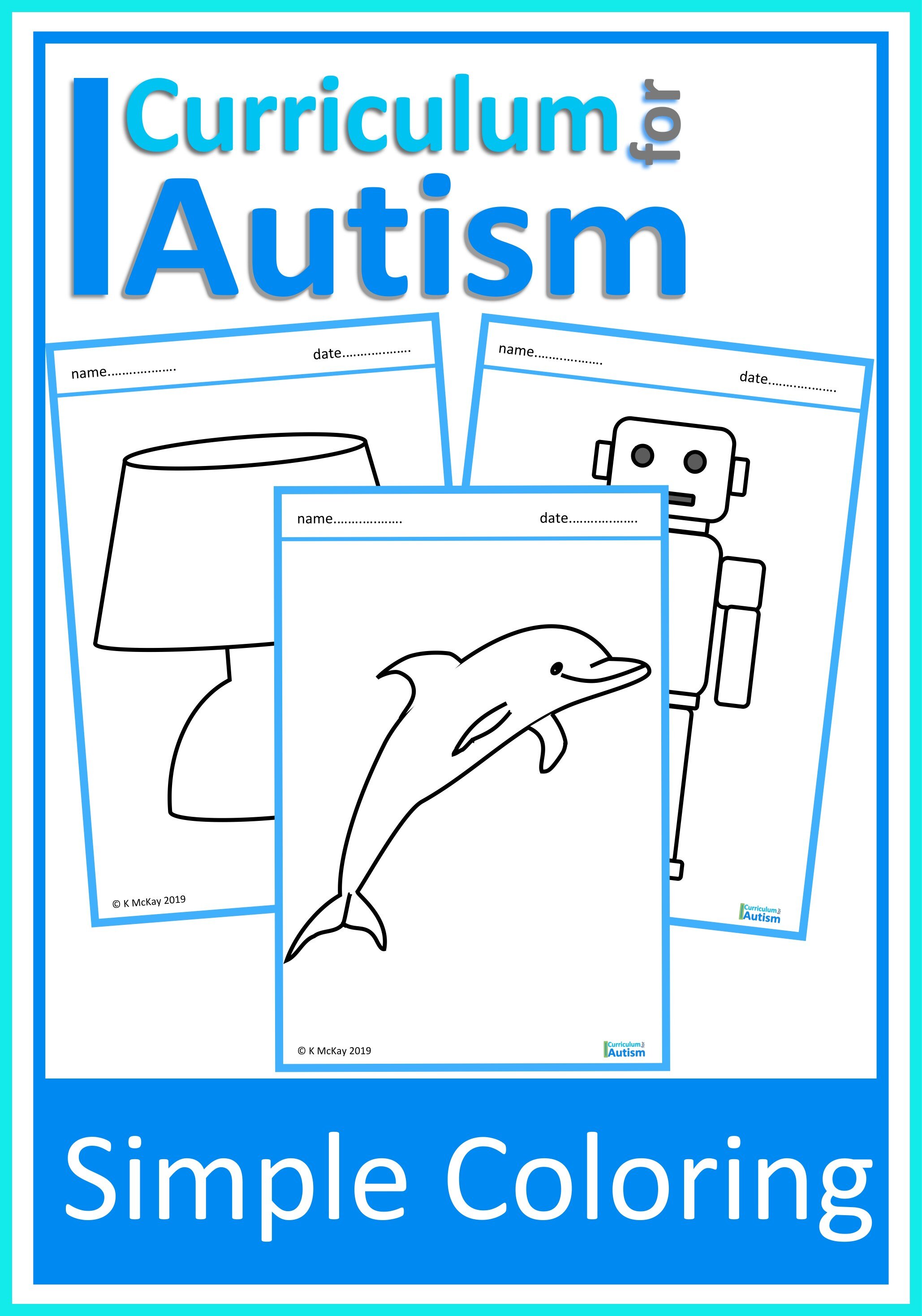 Simple Coloring Sports Theme Sheets Autism Special Education Classroom ...
