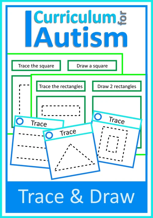 Autism Fine Motor Skills Directed Drawing Clothes Theme Worksheets for ...