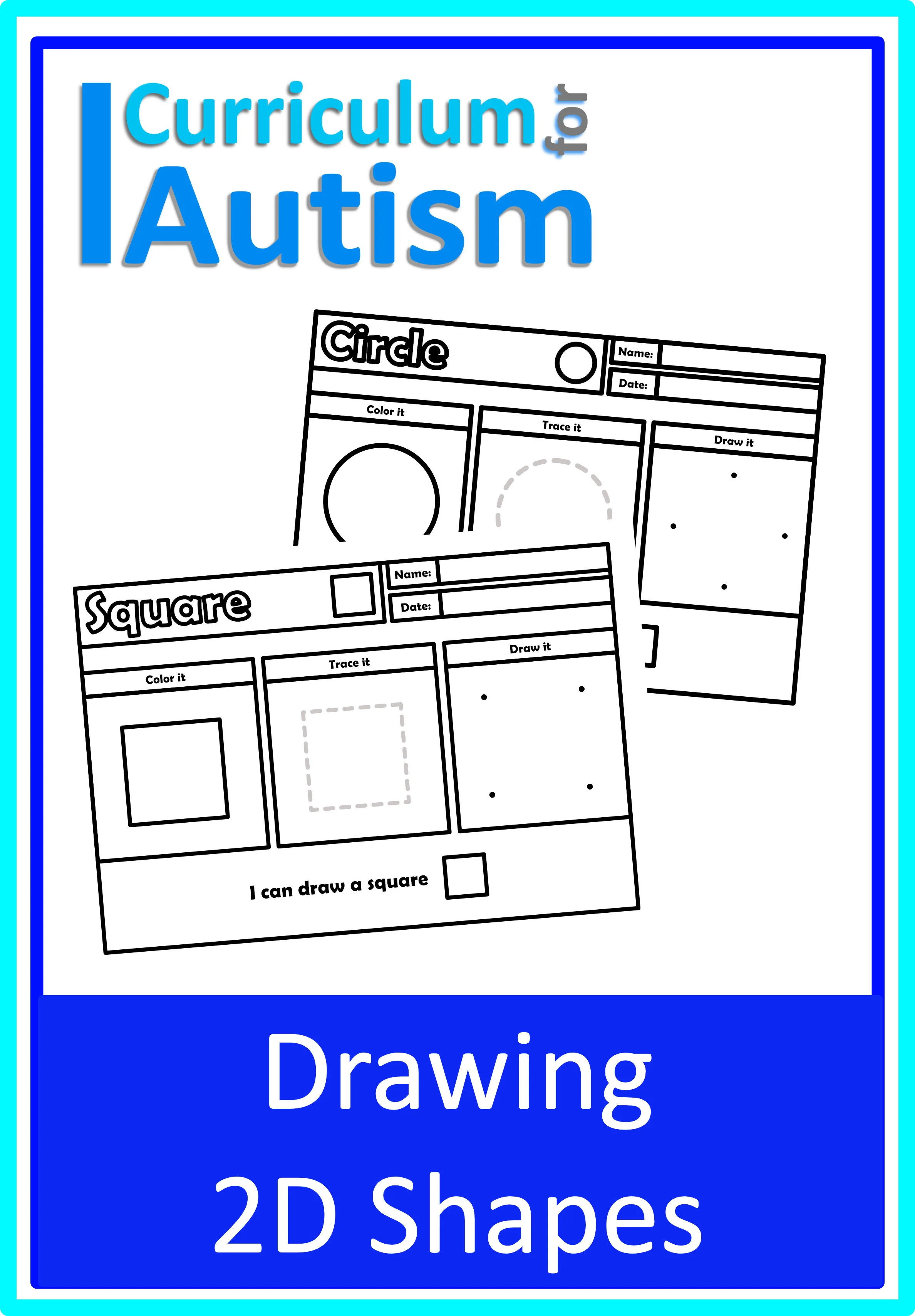 Trace & Draw Animal Faces Worksheets Autism Special Education Classroom ...