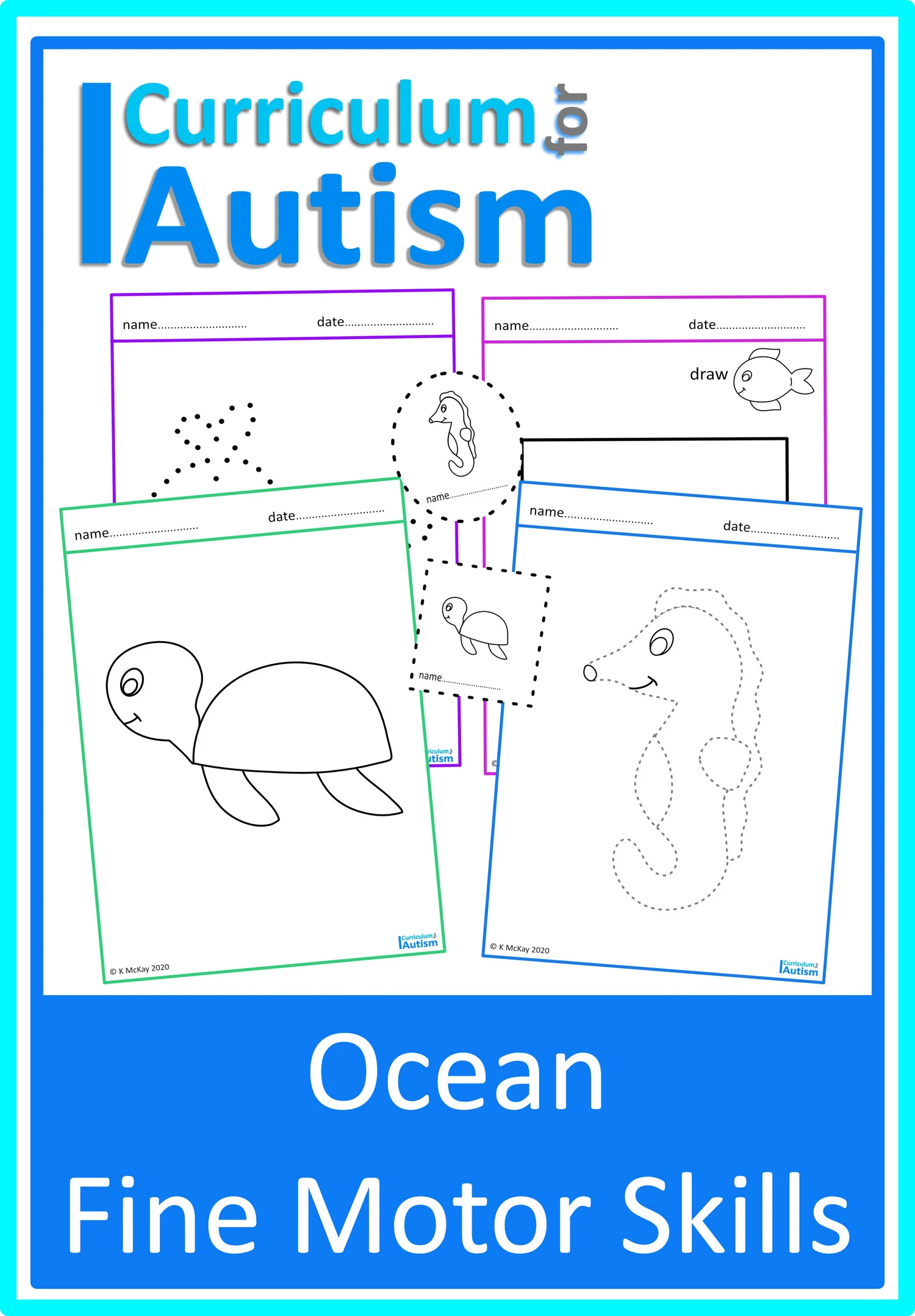 Large Print Simple Dot to Dot Worksheets Autism Special Education ...