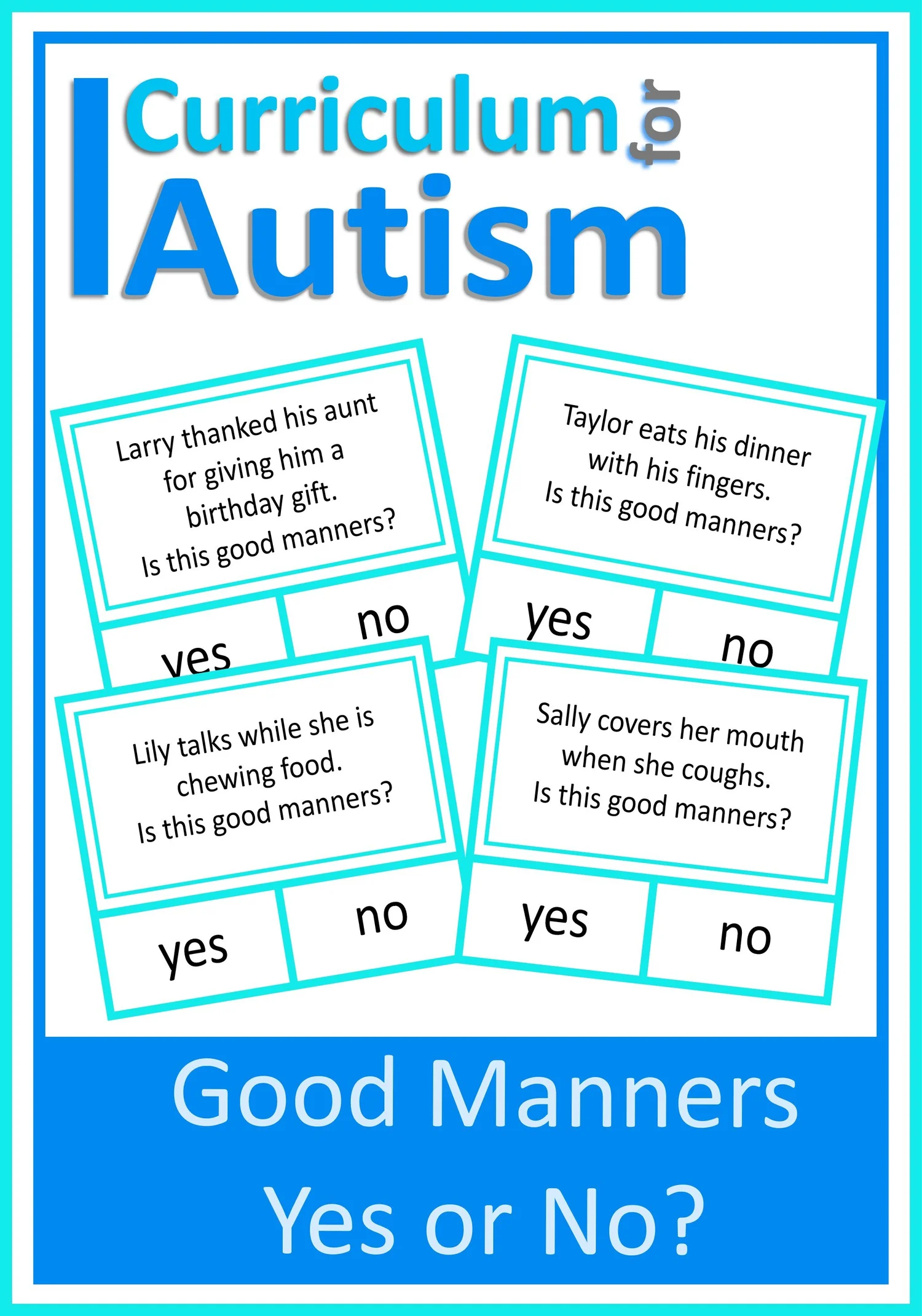 Autism Social Skills Ignoring or Joining In Cards Special Education ...