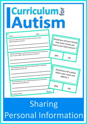 Life Skills Online Internet Safety Worksheets Autism Special Education ...