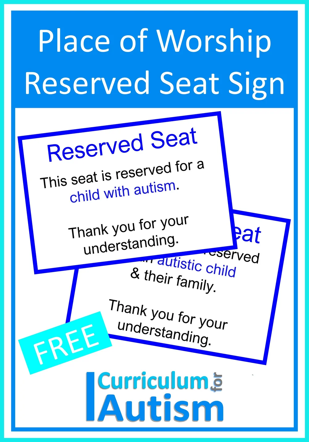FREE Autism Family Support Information Form for Christian Churches ...