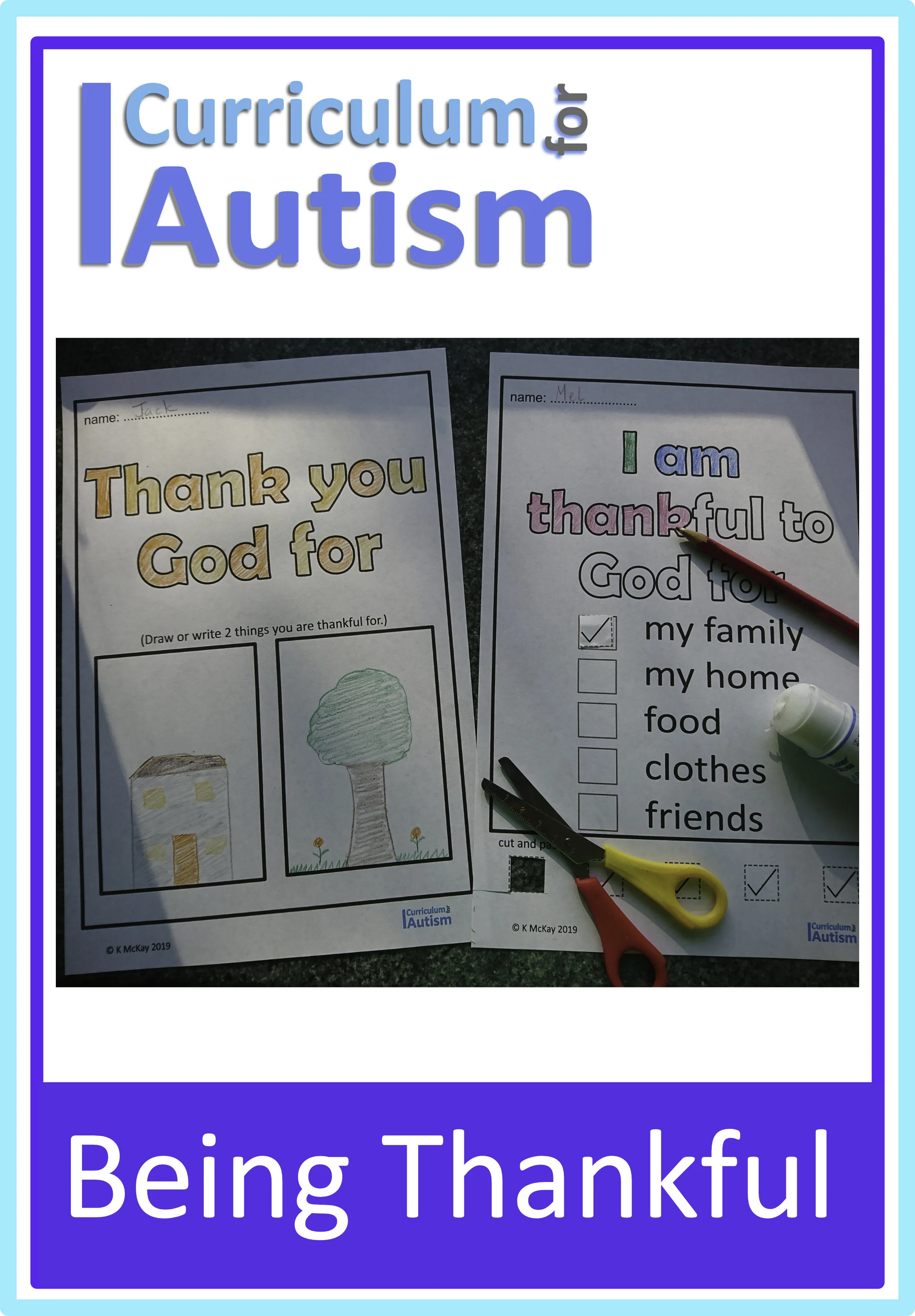 Autism & Special Education Sunday School Bible Story pdf resources for ...