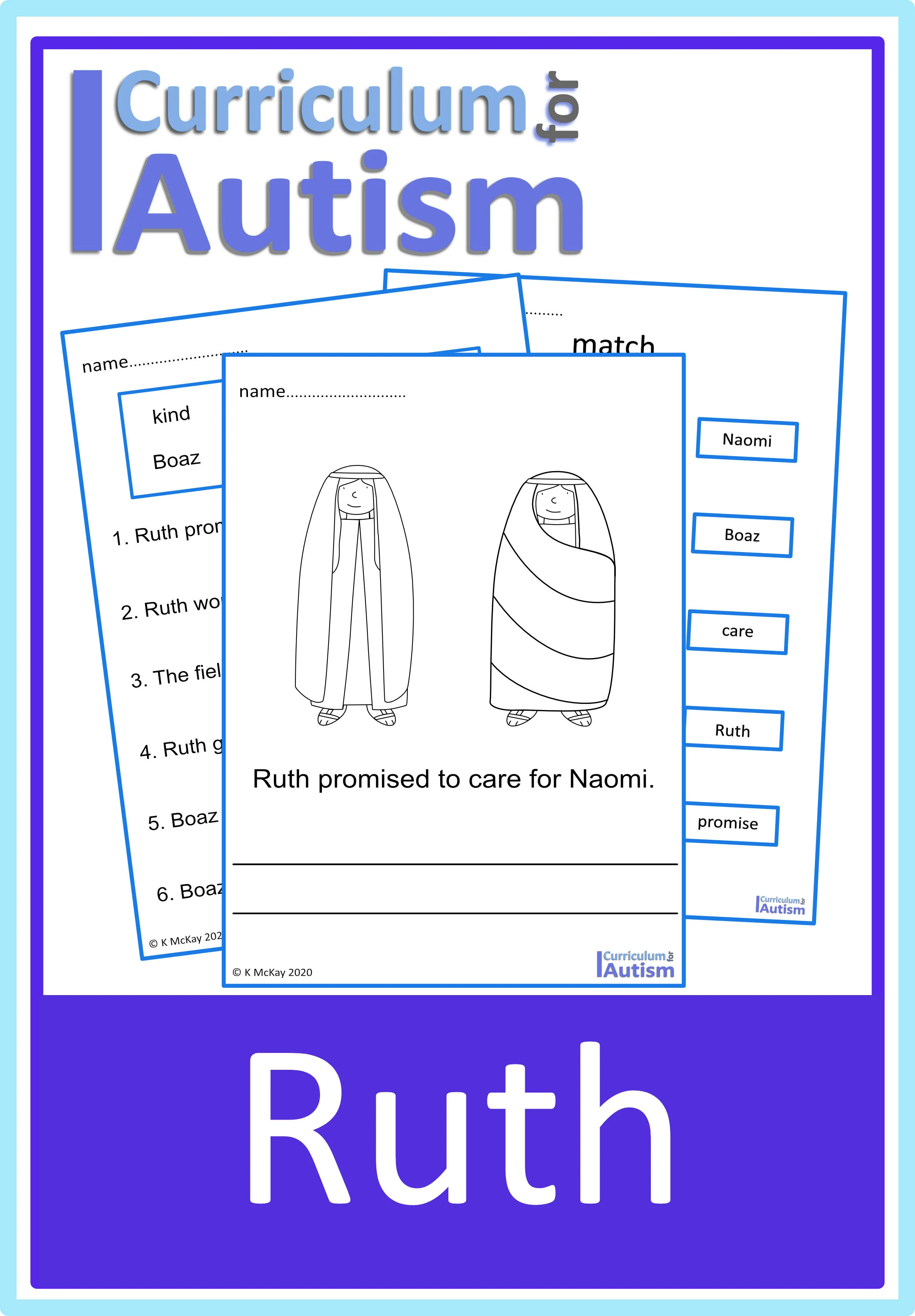 Autism Sunday School Bible Character Old or New Testament Sort Special ...