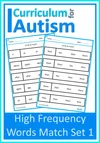 Colors Sight Words Match Clip Cards Autism Special Education ...