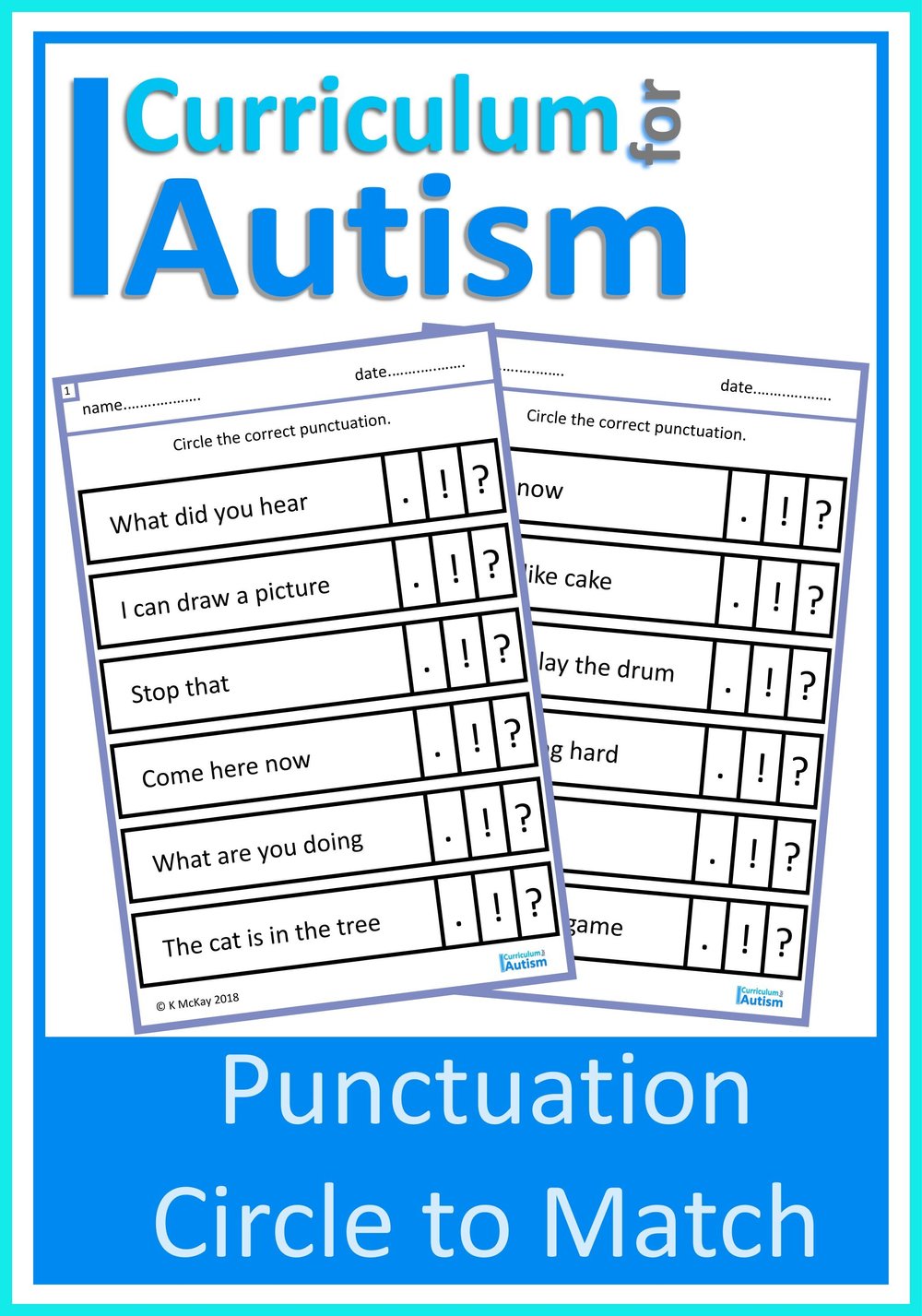 Punctuation Marks Worksheets
