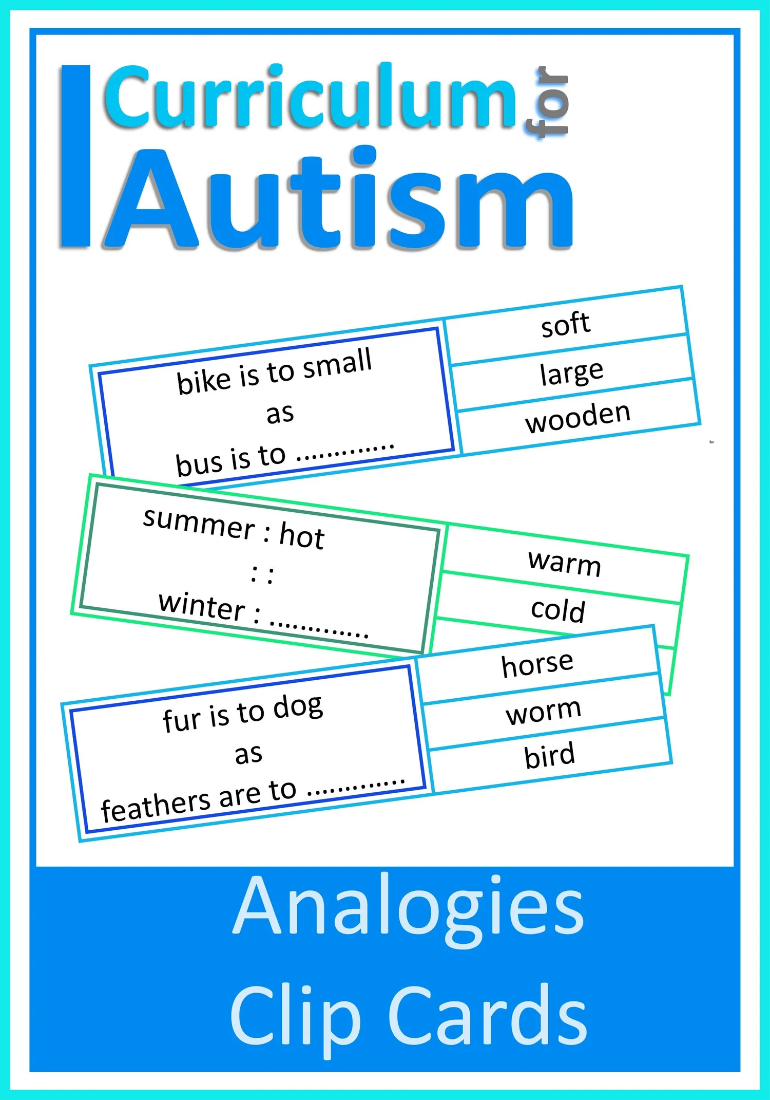 Parts of Items Vocabulary Cards Autism Special Education Class ...