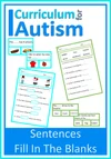 Sentence Comprehension Cards & Worksheets Autism Special Education ...
