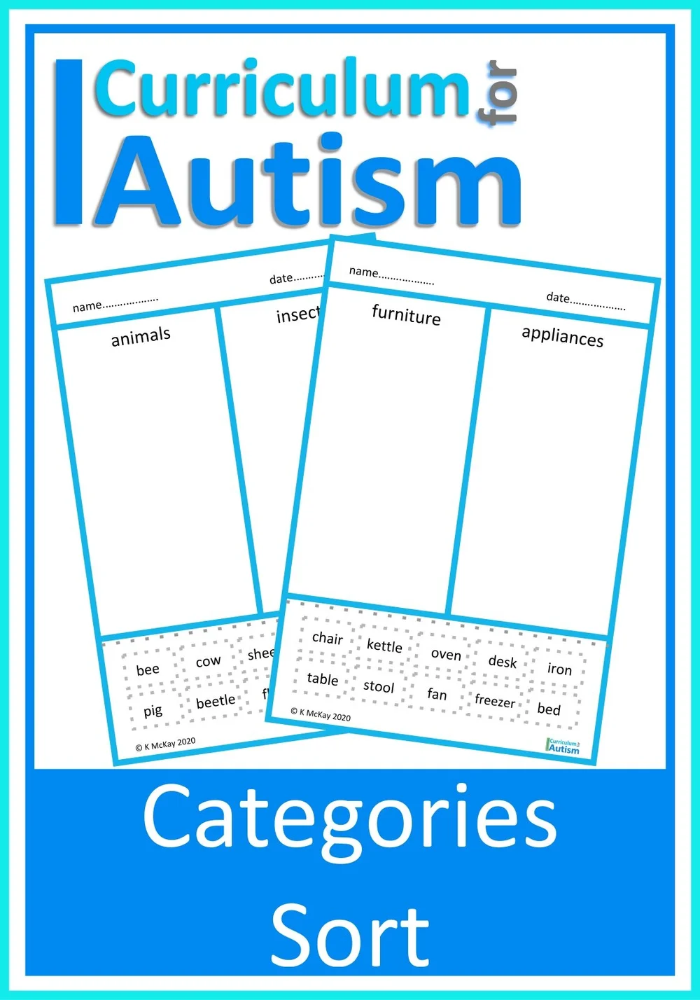 Nouns Label Pictures Vocabulary Match Activity Autism Special Education ...