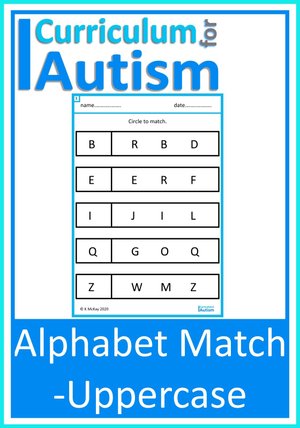 Alphabet Lowercase Letters Match Cards Autism Special Education ...