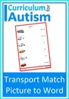 Transportation Words Cut & Paste Spell Sight Words Worksheets Autism ...