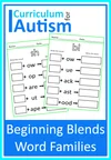 Phonics Beginning Consonant Blends & Digraphs Spelling Words Cards ...